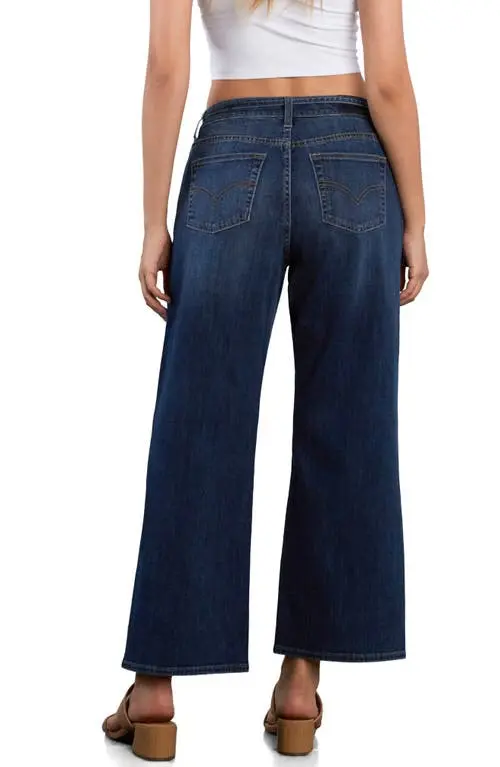HINT OF BLU Loop Me In Drawstring Crop Wide Leg Jeans