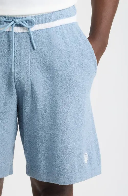 CHE Armas Cotton Blend Terry Knit Shorts With Contrast Stripe