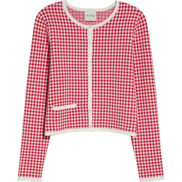 Posse Micah Gingham Cardigan