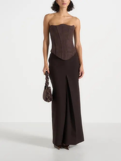 Manière De Voir Regine Maxi Skirt - Brown