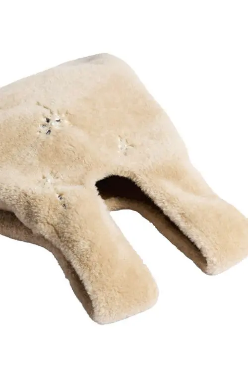 Simone Rocha Mini Faux Fur Shopper Bag With Embellishment