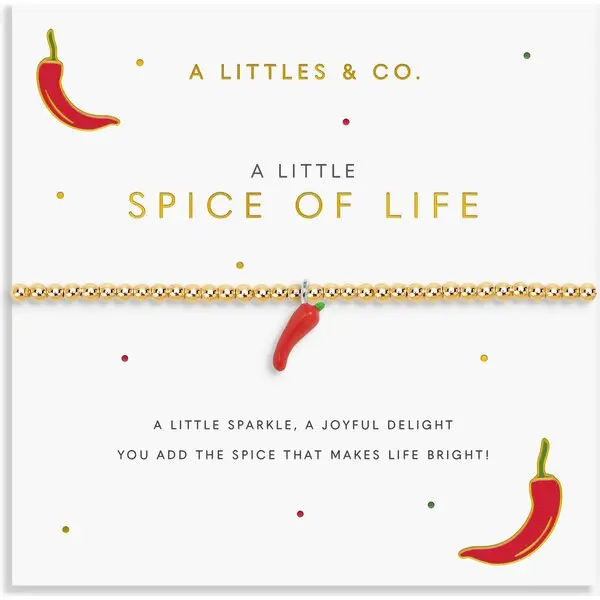 A LITTLES & CO A Little Vibes 'spice Of Life' Bracelet - Gold Plated