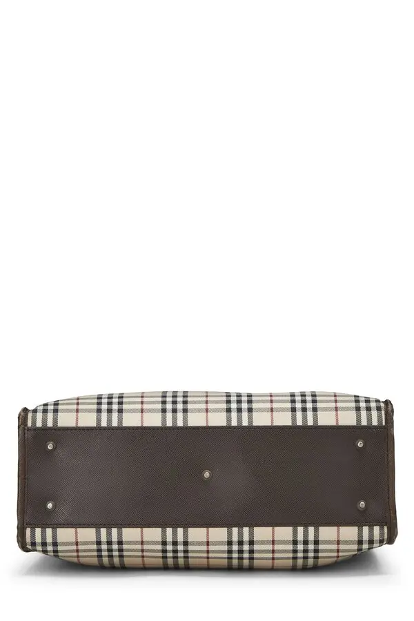 Burberry House Check Jacquard Bucket Handbag - Beige