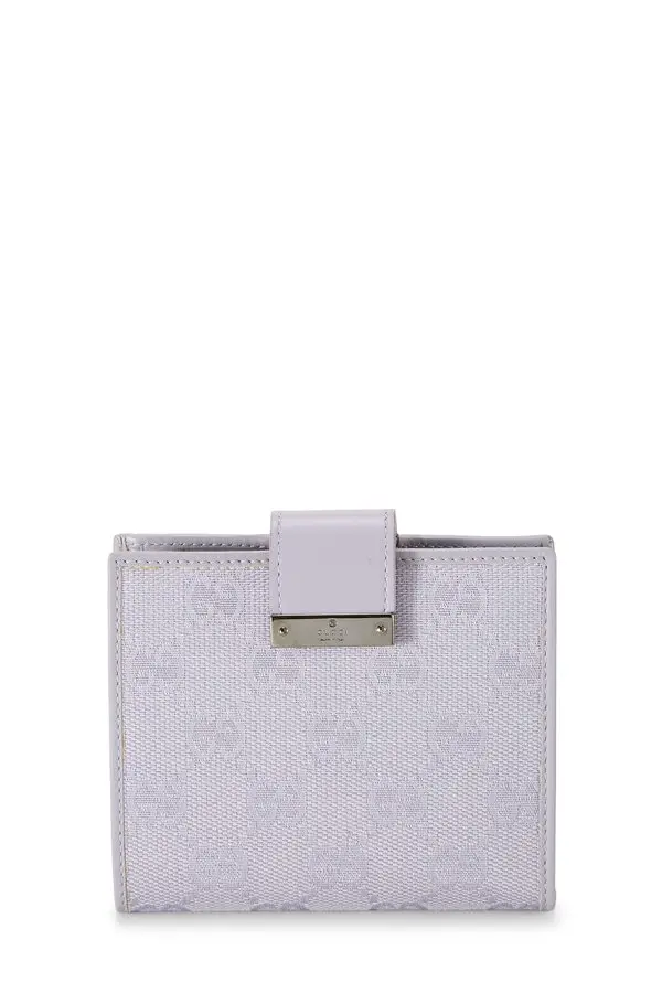 Gucci Gg Canvas Compact Wallet - Purple