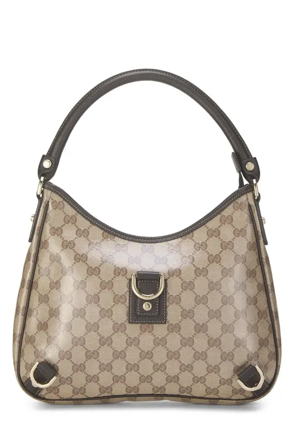 Gucci Original Gg Crystal D-ring Abbey Hobo - Brown