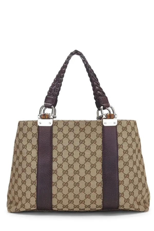 Gucci Original Gg Bamboo Bar Tote