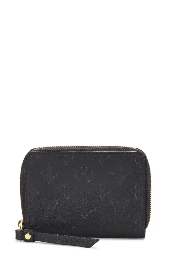 LOUIS VUITTON Black Monogram Empreinte Secret Compact Wallet