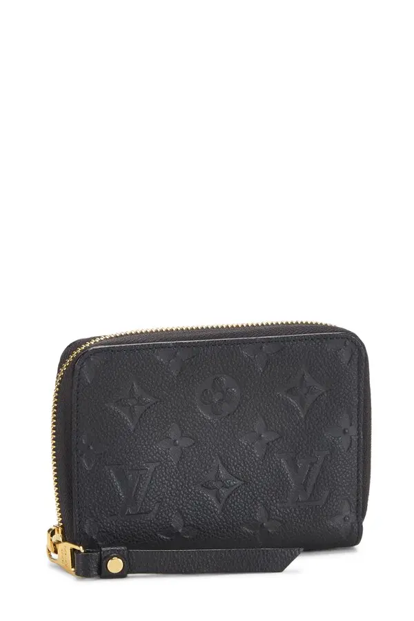 LOUIS VUITTON Black Monogram Empreinte Secret Compact Wallet