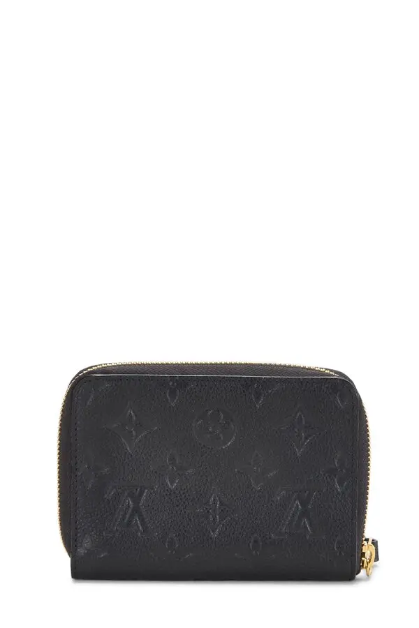 LOUIS VUITTON Black Monogram Empreinte Secret Compact Wallet