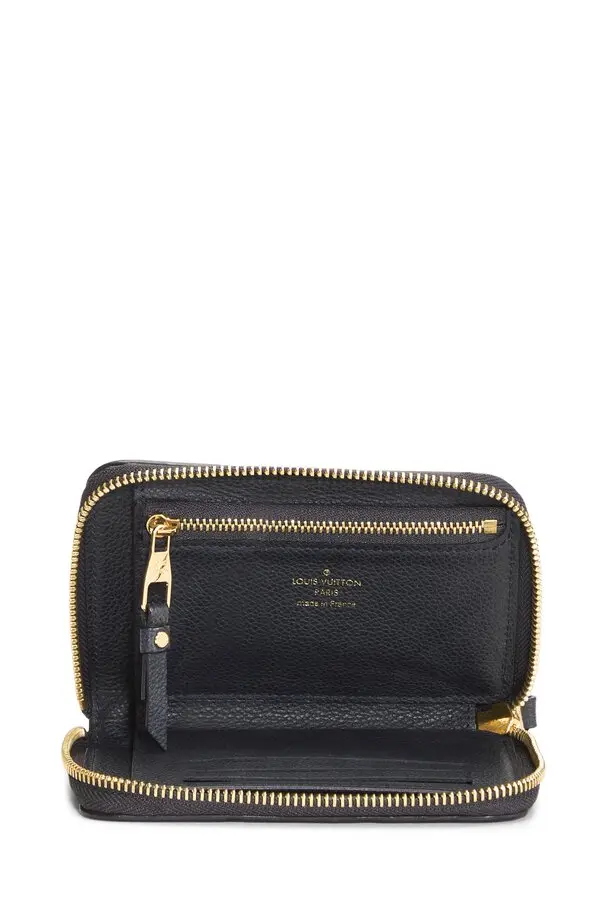 LOUIS VUITTON Black Monogram Empreinte Secret Compact Wallet