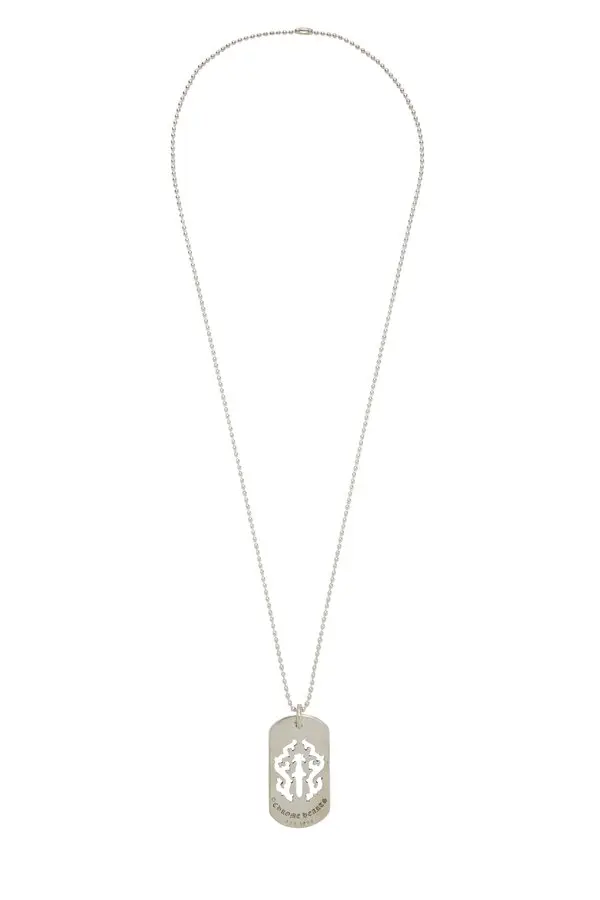Chrome Hearts Sterling Dagger Cutout Dog Tag Necklace