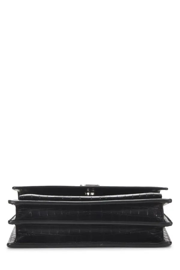 Saint Laurent Embossed Leather Shoulder Bag