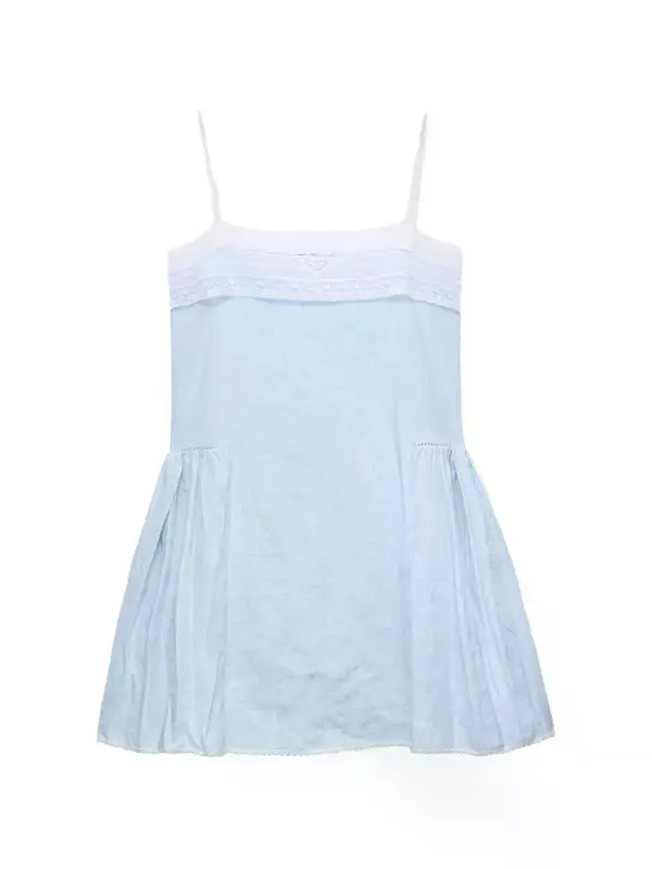 Prada Embroidered Linen Mini-dress