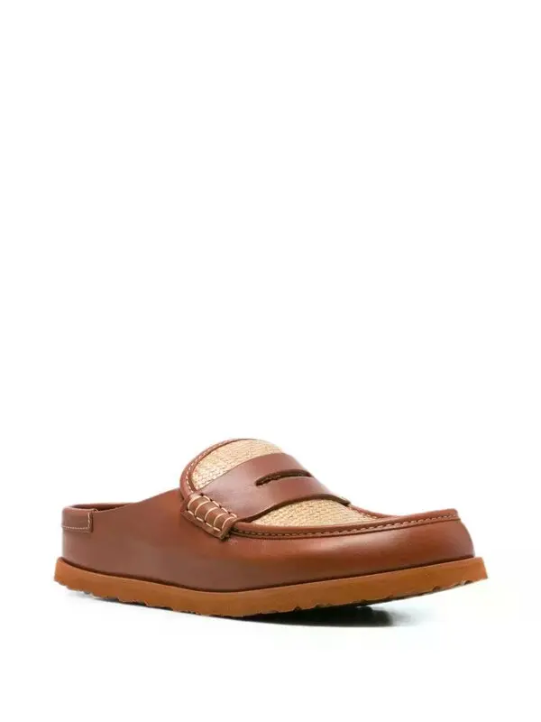 BIRKENSTOCK Naples Raffia-panel Mules
