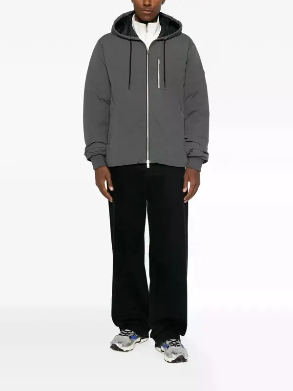 Moose Knuckles Drawstring-hooded Logo-patch Jacket