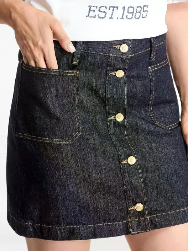 Tommy Hilfiger Button-up Rigid Denim Mini Skirt