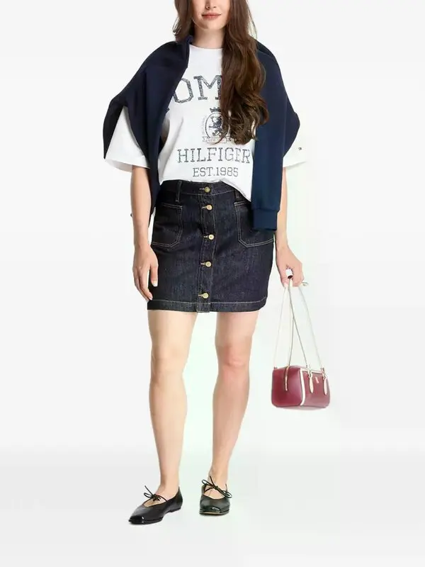 Tommy Hilfiger Button-up Denim Mini Skirt - Blue