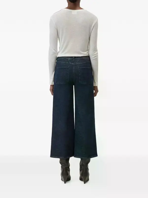Closed Dark Wash Wide-leg Denim Jeans
