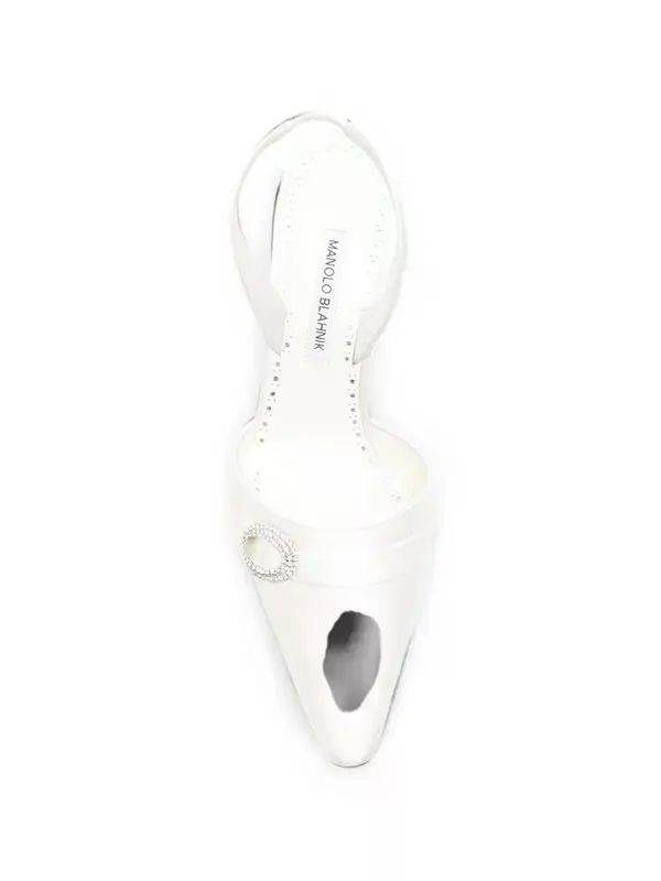 Manolo Blahnik Crystal-embellished Slingback Pumps