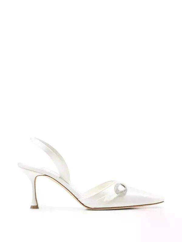 Manolo Blahnik Crystal-embellished Slingback Pumps