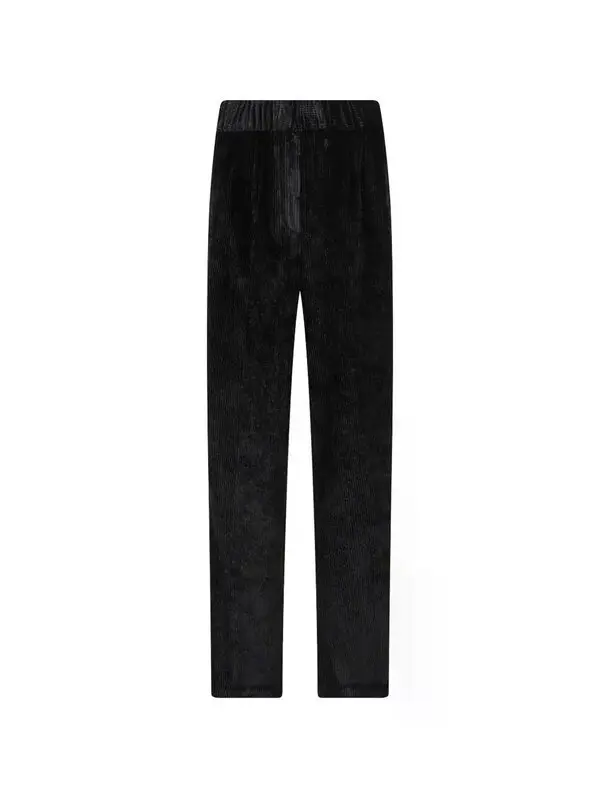 Peserico Ribbed-knit Elasticated Trousers - Black