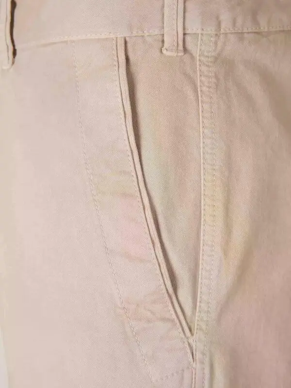 Stone Island Stretch Organic Cotton Broken Twill Trousers With 'old' Effect