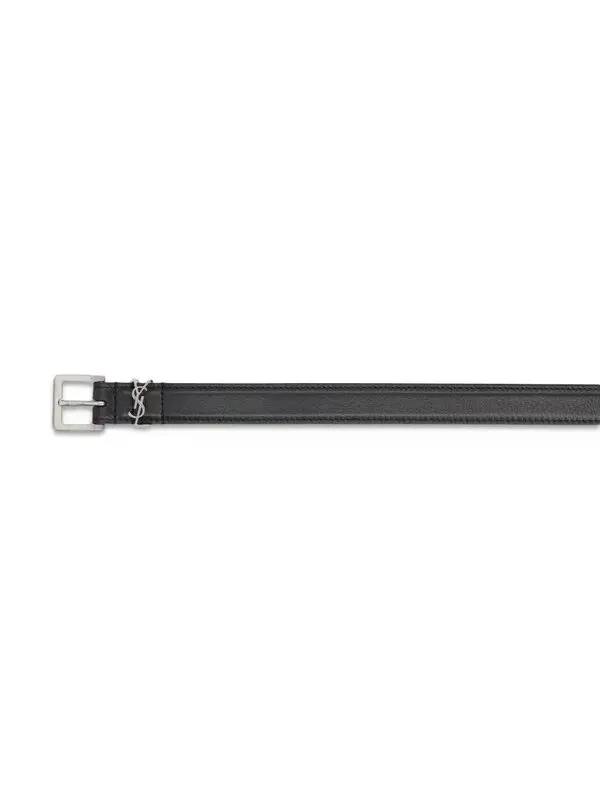 Saint Laurent Cassandre Leather Belt