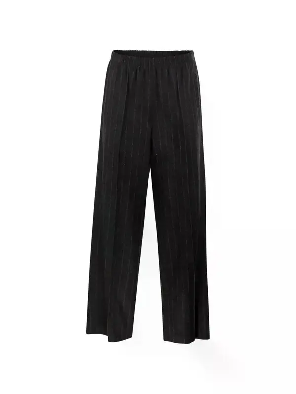 Brunello Cucinelli Embellished Pinstripe Trousers - Black