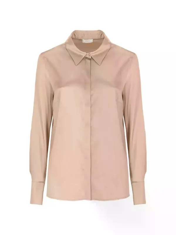 Peserico Satin-finish Long-sleeve Shirt