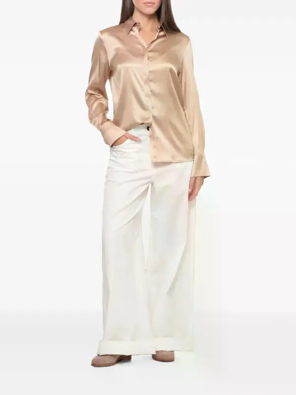 Peserico Satin-finish Long-sleeve Shirt