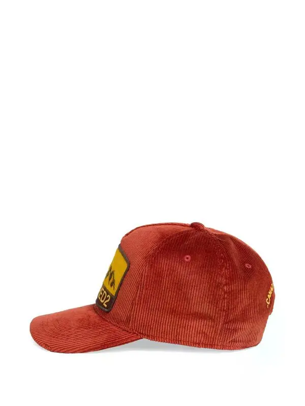 Dsquared2 Logo-patch Corduroy Baseball Cap