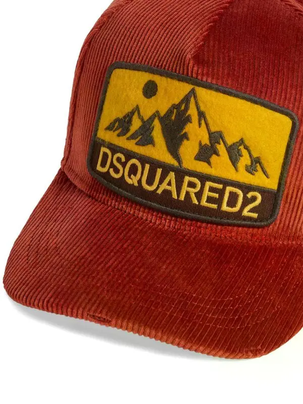 Dsquared2 Logo-patch Corduroy Baseball Cap