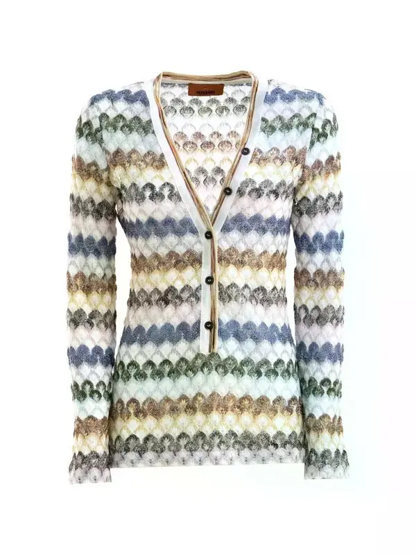 Missoni Zigzag Knit V-neck Sweater