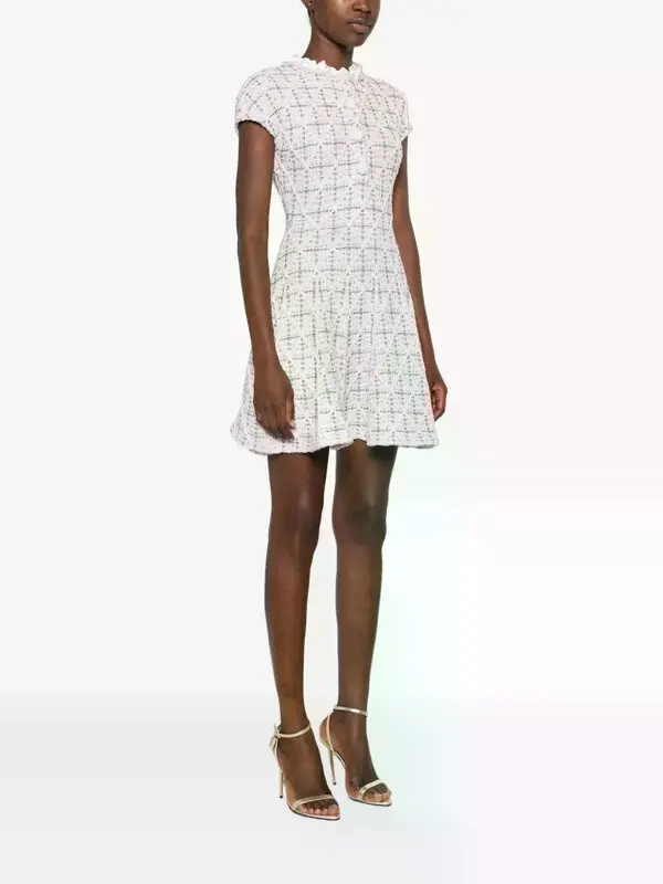 SELF-PORTRAIT Diamond-pattern Mini Dress
