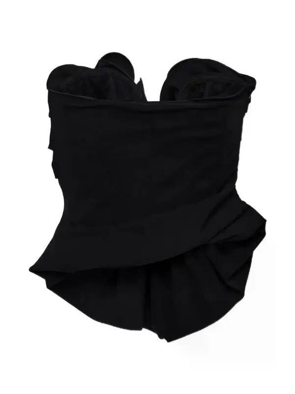 Magda Butrym Rose-detail Strapless Top