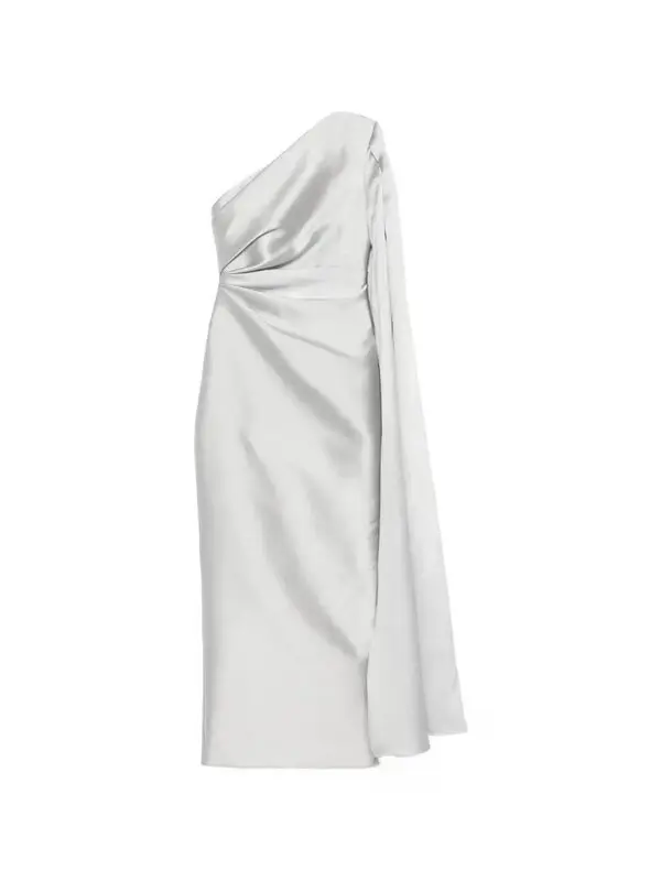 Solace London One-shoulder Maxi Dress With Cape Detail