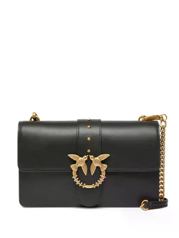 Pinko Love One Leather Shoulder Bag - Black