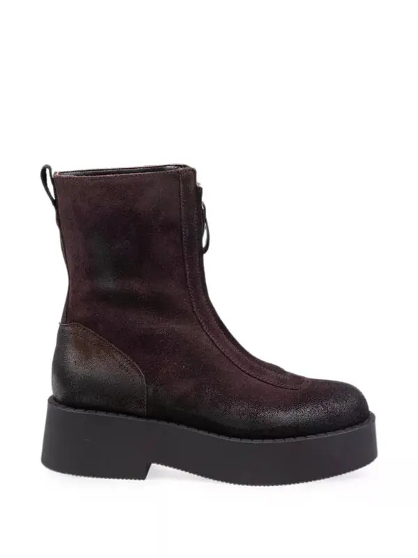 Premiata Suede Platform Ankle Boots