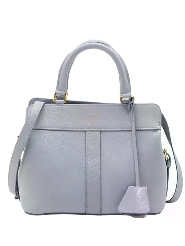 Celine 2020-2026 Small Leather Cabas De France Satchel - Blue