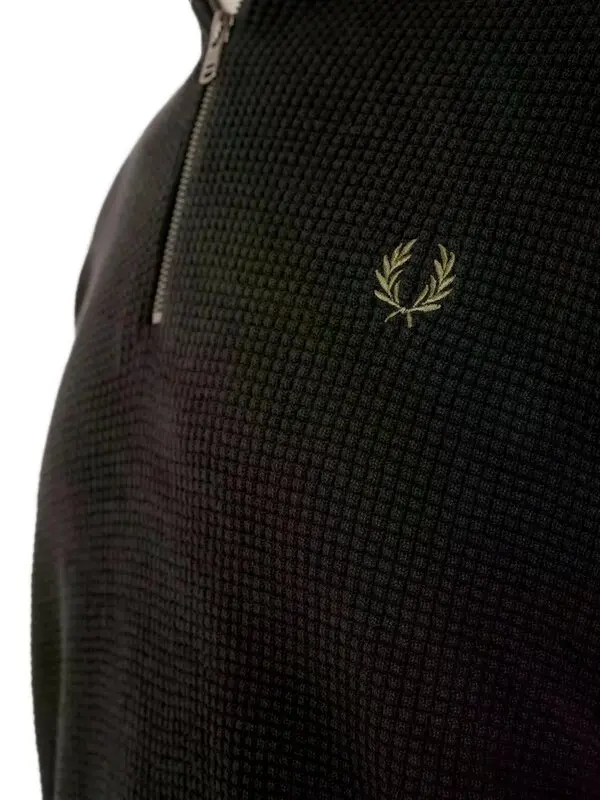 Fred Perry Waffle-knit Quarter-zip Sweater