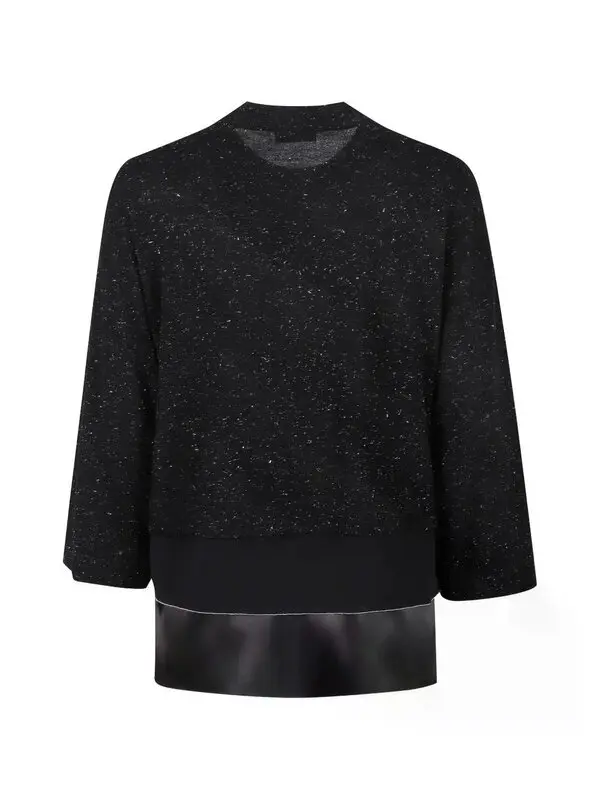 Peserico Layered Metallic-knit Sweater