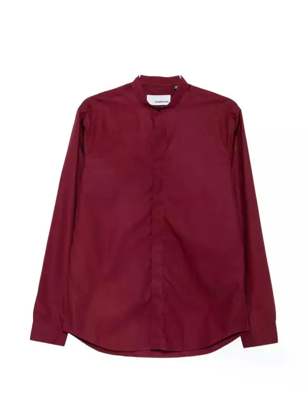COSTUMEIN Mandarin-collar Concealed-fastening Shirt