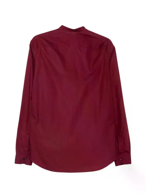 COSTUMEIN Mandarin-collar Concealed-fastening Shirt - Red