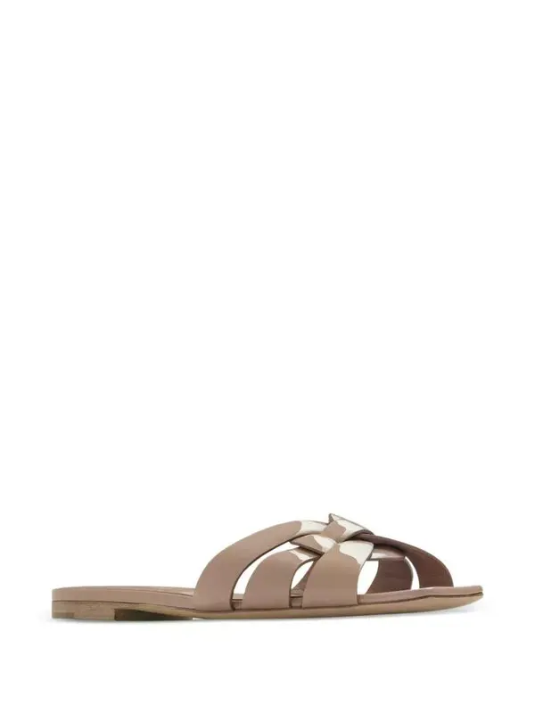 Saint Laurent Tribute Mules In Patent Leather