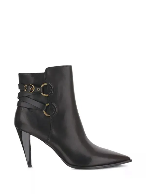 Pinko Buckle-fastening Pointed-toe Ankle Boots