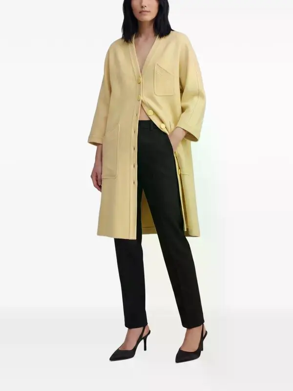 Valentino Garavani V-neck Patch-pockets Coat