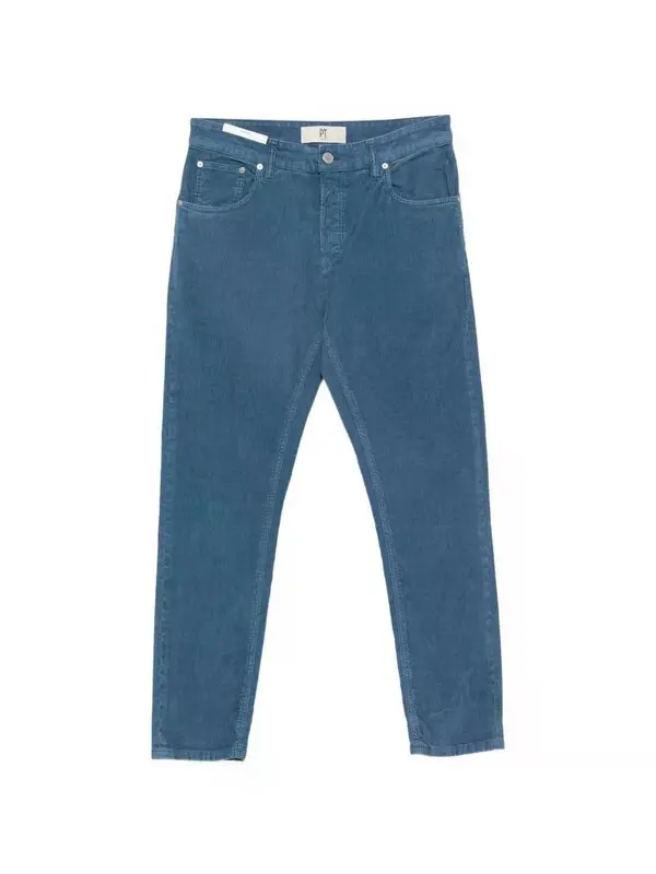PT TORINO Corduroy-effect Five-pocket Trousers - Blue