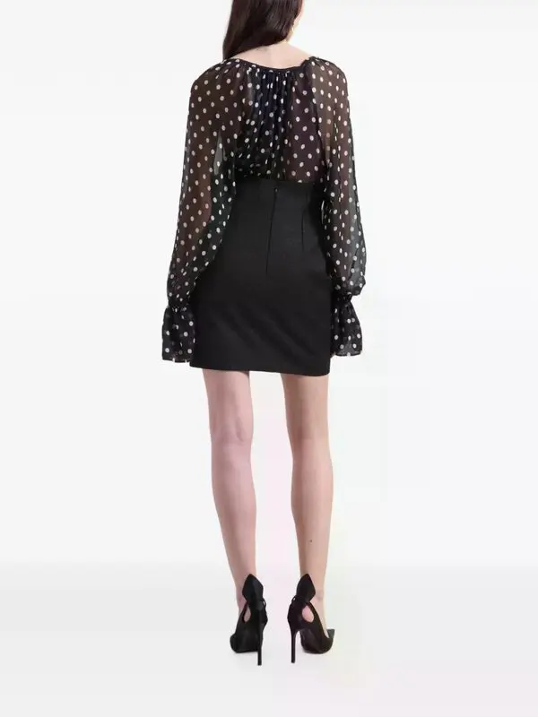 Nina Ricci Polka-dot Silk Blouse