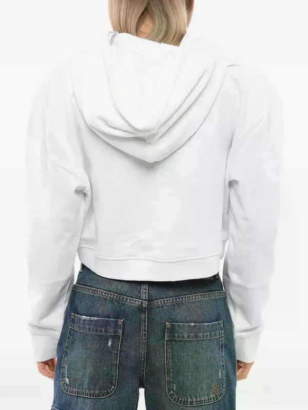 John Richmond Logo-print Cropped Hoodie