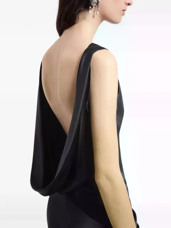 Nina Ricci Asymmetrical Draped Midi Dress